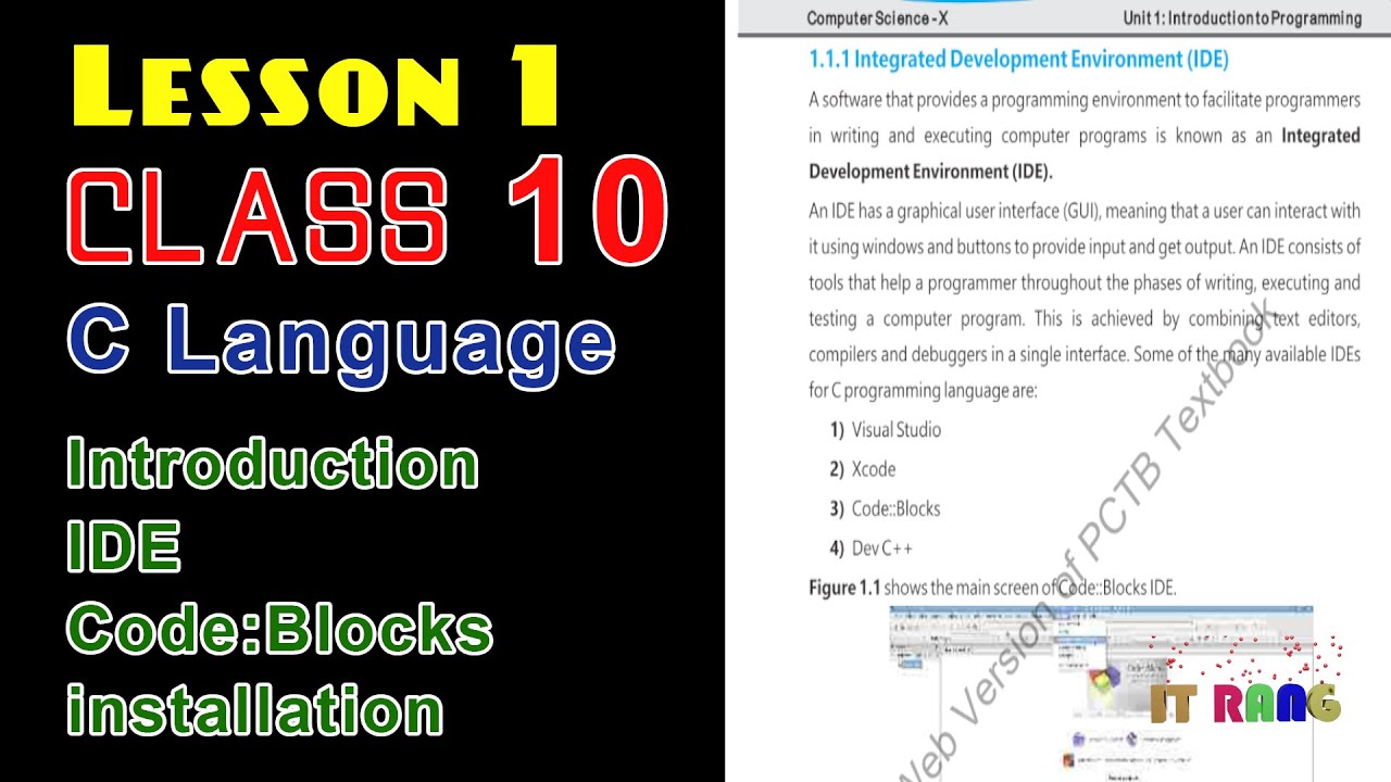 c language tutorial class 10 computer Science in Urdu : Introduction IDE Installation of code ...