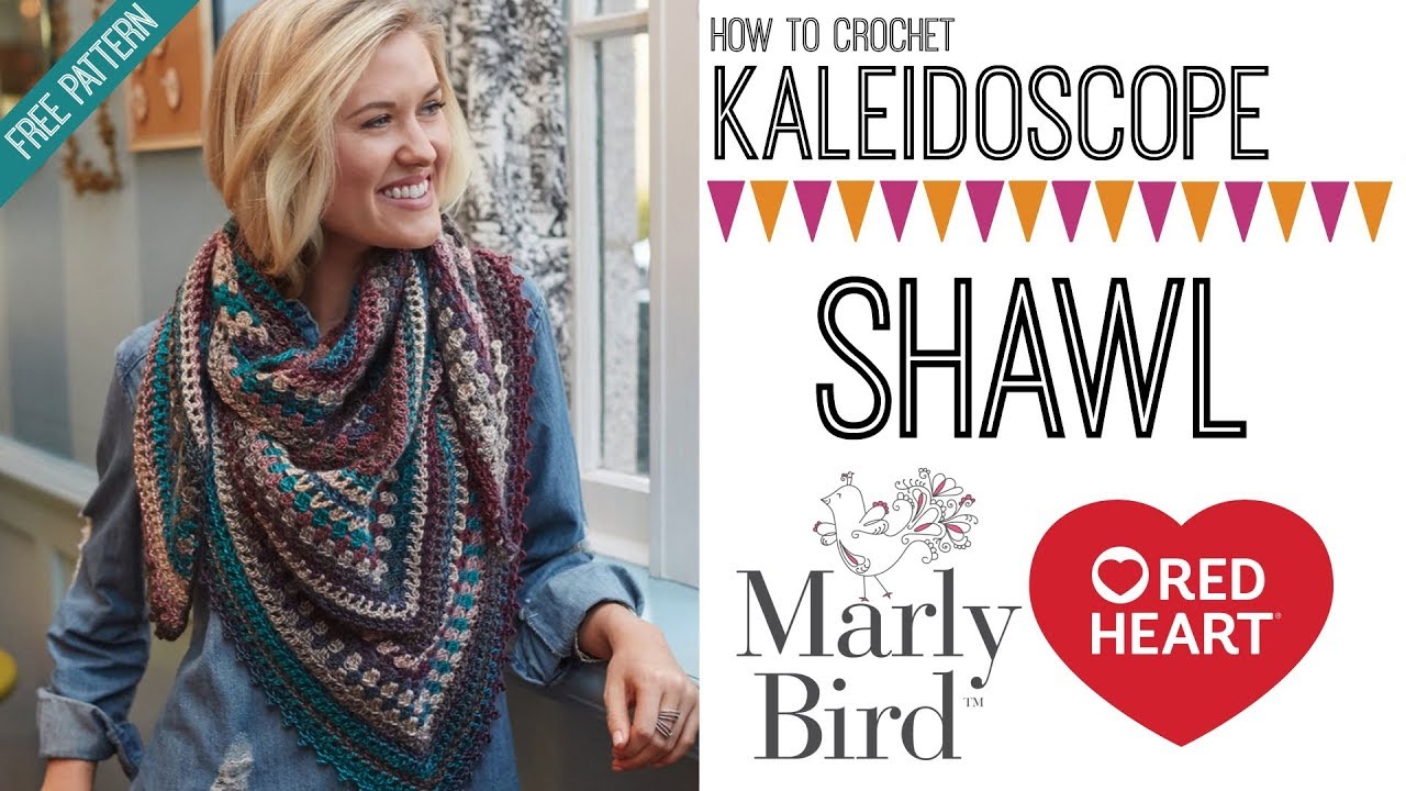 How to Crochet Kaleidoscope Shawl (Right Handed) - YouTube