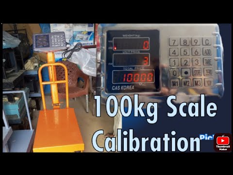 Calibration 100kg Scale | 12×16 Platform Scale Calibration process | 5gm to 99kg weight machine ...