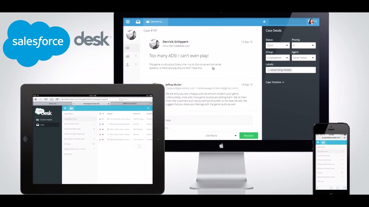 How to handle customer’s inbound and outbound email in desk.com - YouTube
