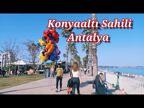 🇹🇷 Antalya Konyaaltı sahili  Beach walk April 2022 ⛱ #konyaaltısahili