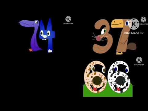 Numbers creatures 1-100 song 1x speed VS reversed VS 2x speed VS 0.9x ...