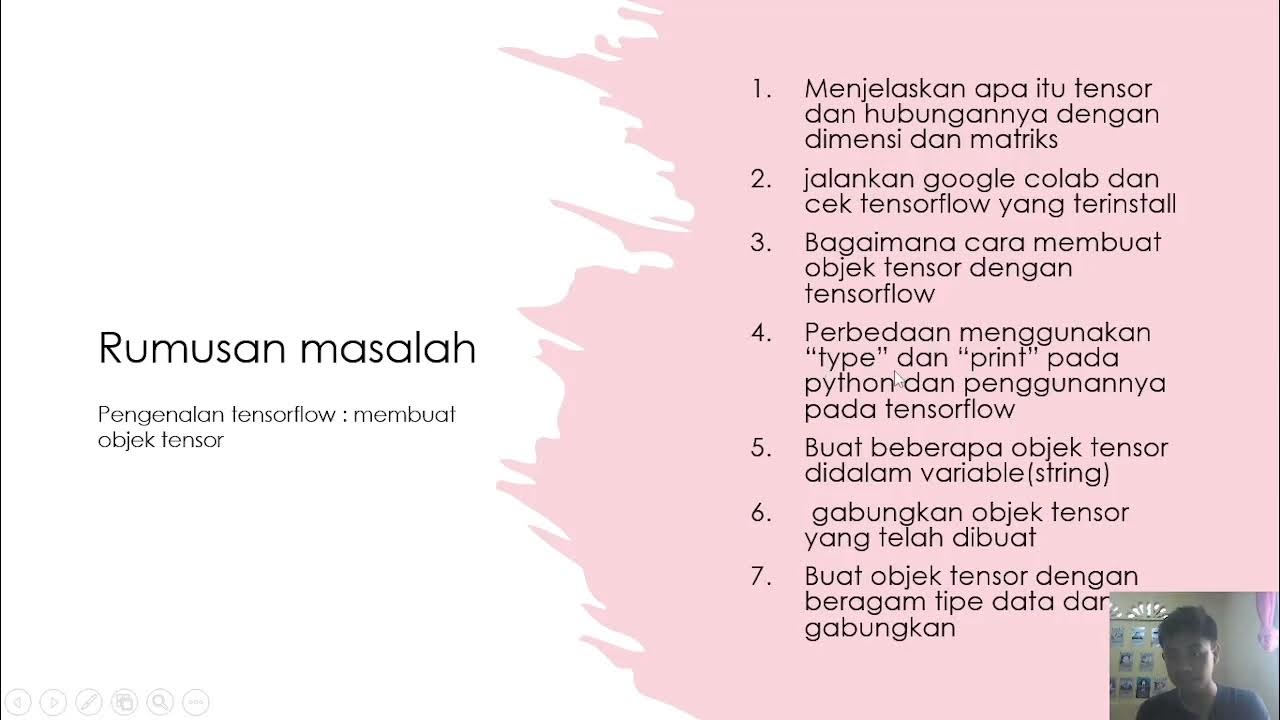 Pengenalan Tensorflow : Membuat Objek Tensor - YouTube