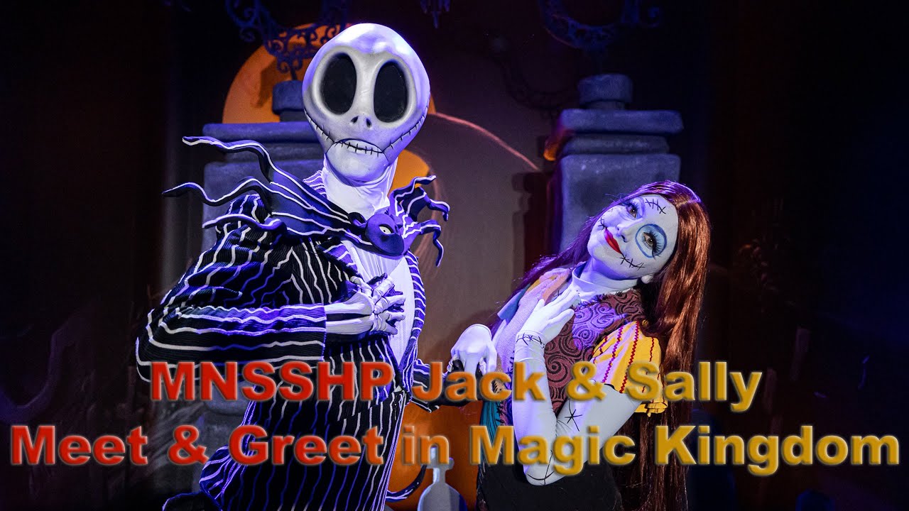 8K MNSSHP Jack & Sally Meet & Greet in Magic Kingdom VR180 3D - YouTube