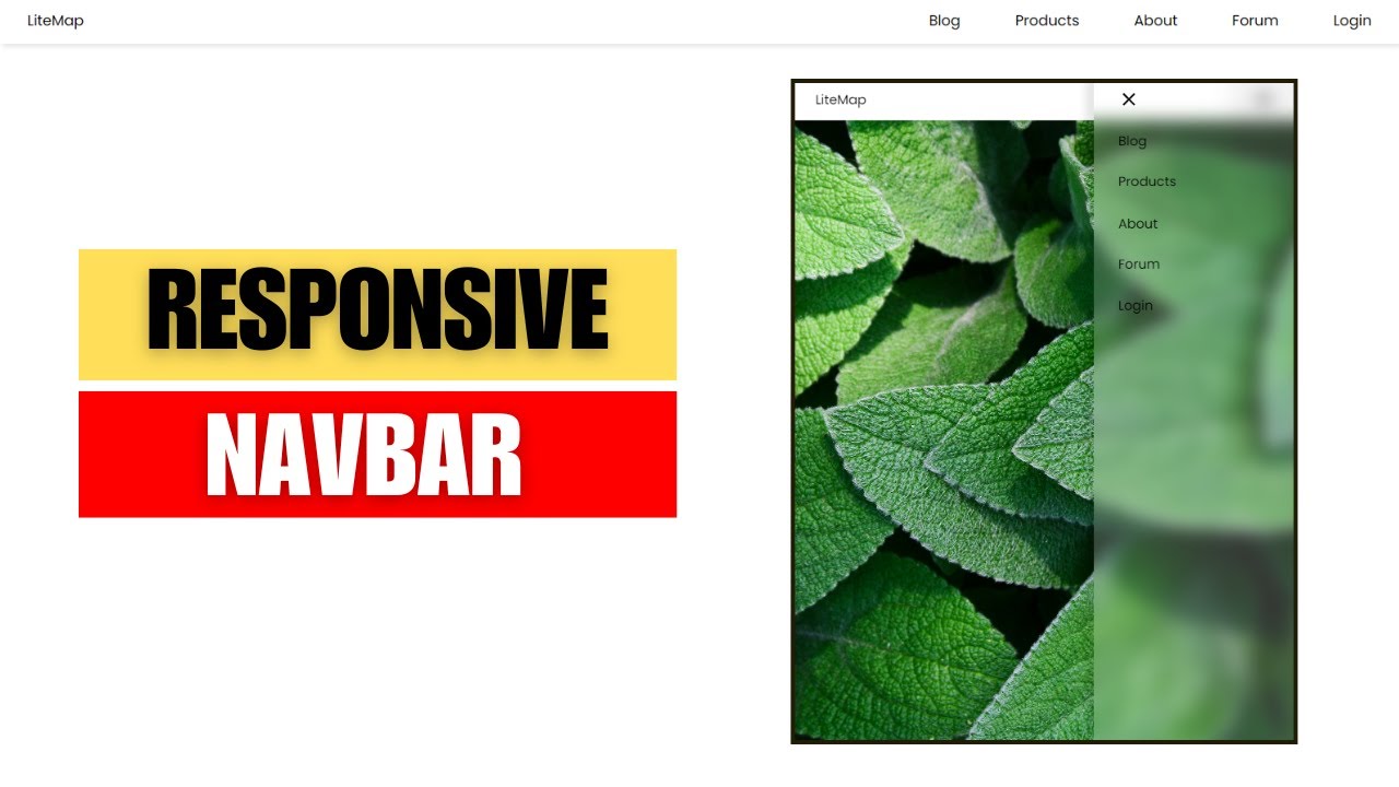 How To Create Responsive Navigation Bar In Html Css And Javascript 2334