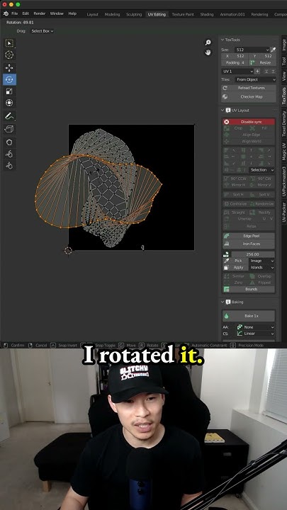 Mastering UV Sync Selection & Island Rotation - 3d game character in Blender - 3.4: Dino Turtle ...