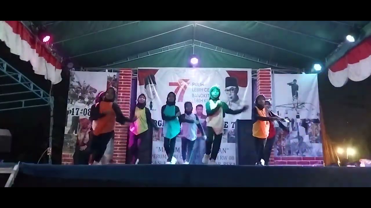tarian linting daun, di acara hut RI 77 anak² gang Kenari Rt 07 / 08 ...