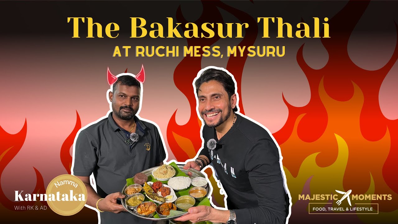 The Bakasur Thali - Ruchi Mess Mysuru | #MysuruTales with RK & AD - YouTube