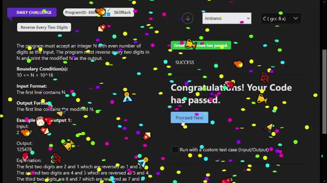 Skillrack Daily Challenge Program Reverse Every Two Digits Program Id 8609 07042023
