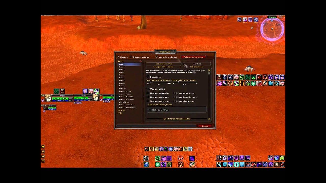 Configuracion Addon Bartender4 - YouTube