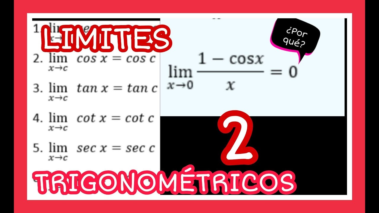 Limites En Funciones Trigonometricas 2 Ejemplos Resueltos Y Nuevo Limite Especial Youtube