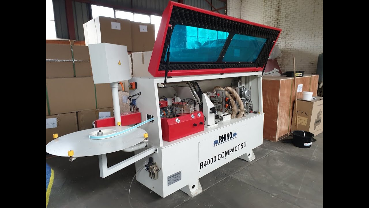 USED RHINO R4000SII COMPACT EDGE BANDER, 2015 YOM - YouTube