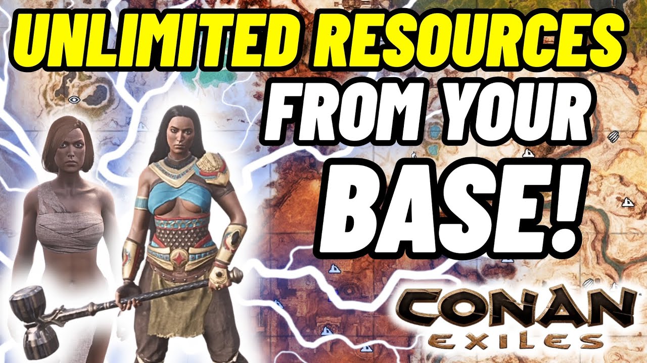 Best Method to Farm Unlimited Resources From Your Base! Conan Exiles ...