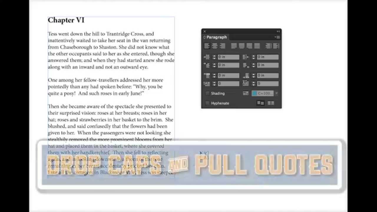 Drop Caps & Pull Quotes - YouTube