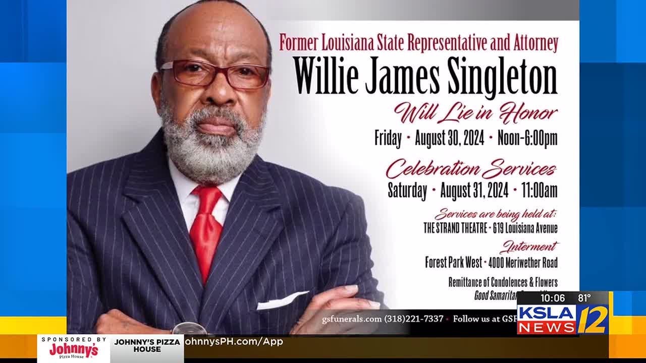 Services set for attorney and former state Rep. Willie James Singleton - YouTube