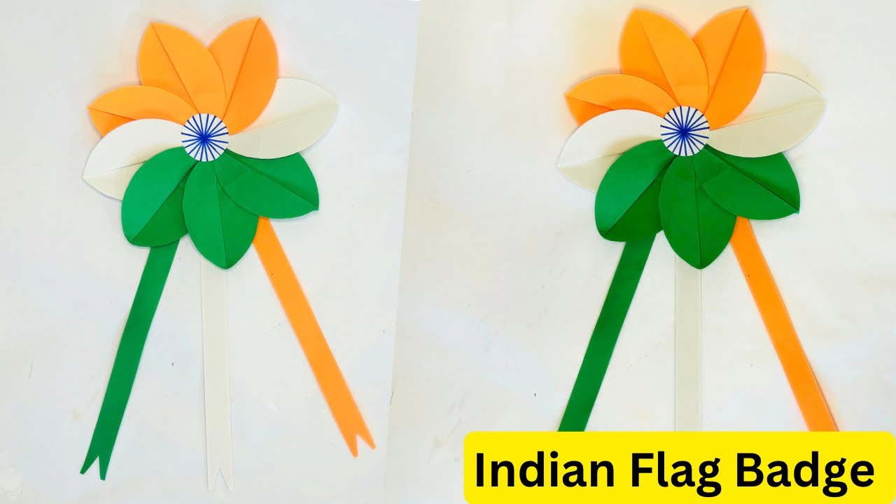 Indian Flag 🇮🇳 Badge | Tricolour Flag Badge | Paper Batch | Paper Badge ...