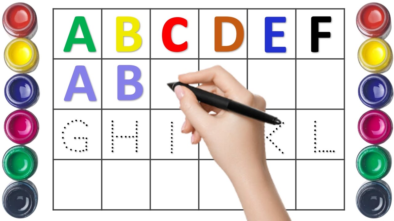Collection of alphabet writing along dotted lines for toddlers | ABCD ...