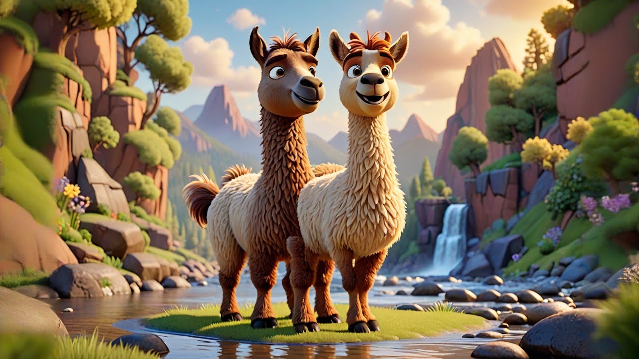 Three Little Llamas Dance on a Whim | Fun Animal Song for Kids ...