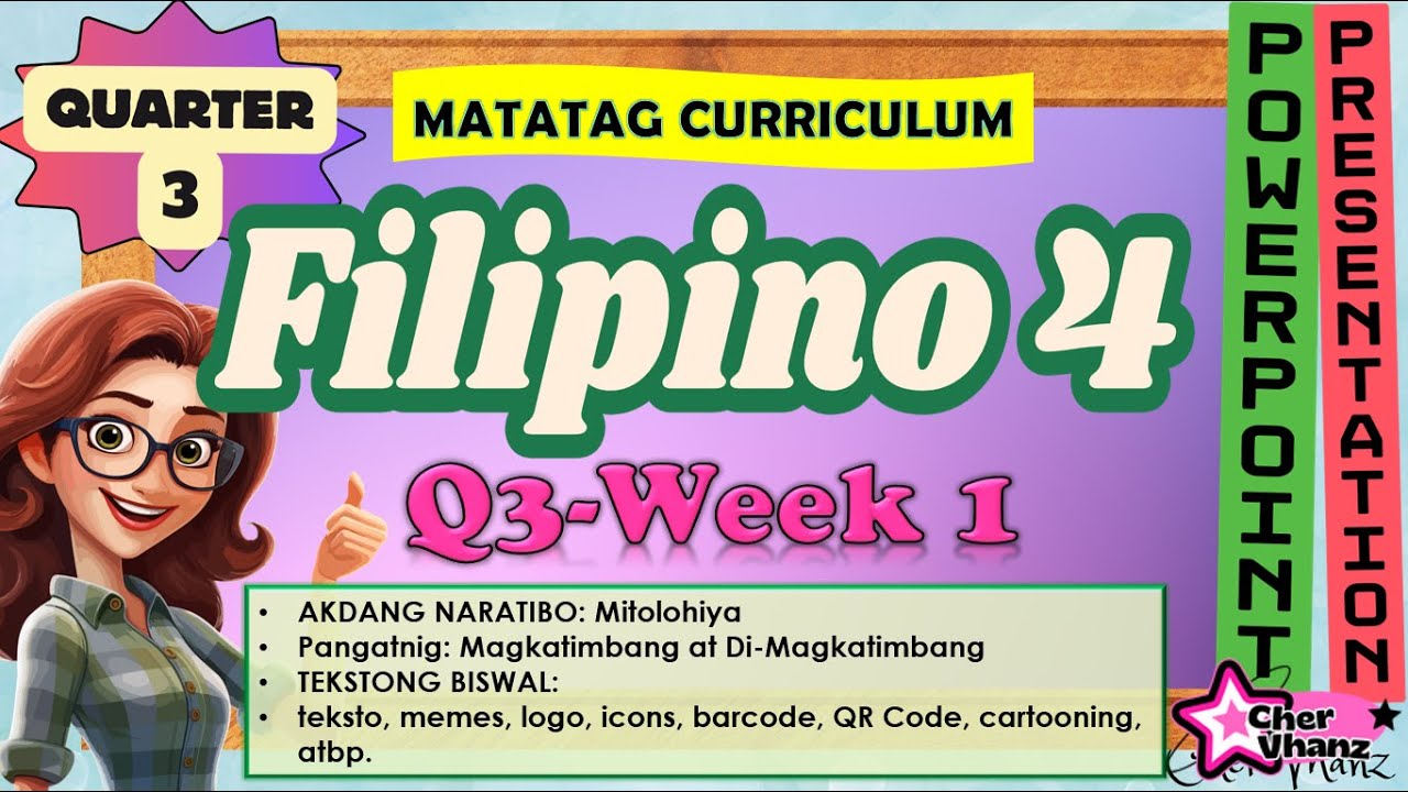 Filipino 4 Quarter 3 Week 1- Tekstong naratibo (mito),Pangatnig ...