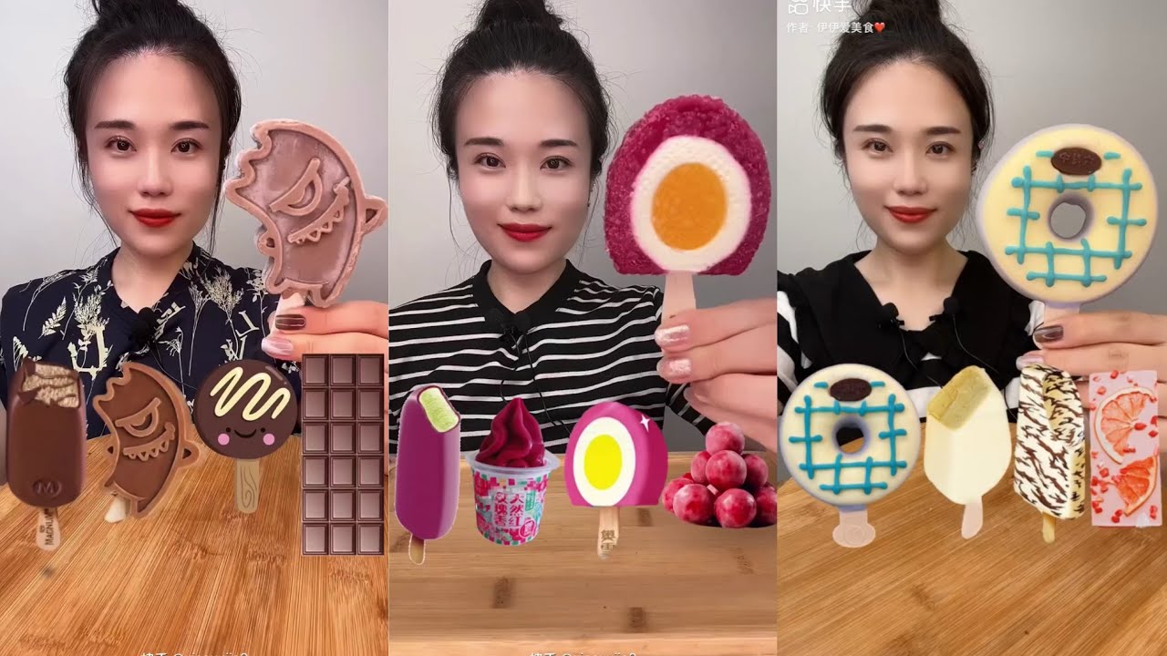 Asmr Eating Emoji İCE CREAM 🍦| Relaxing Tiktok ice Cream | Satisfying Mukbang - YouTube