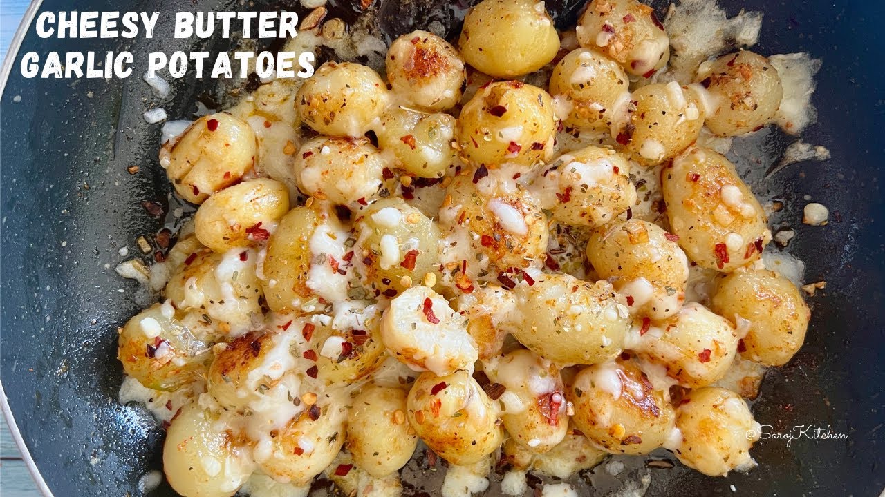 Cheese Garlic Potato Recipe | Cheesy Potato | Roasted Potato Recipe ...