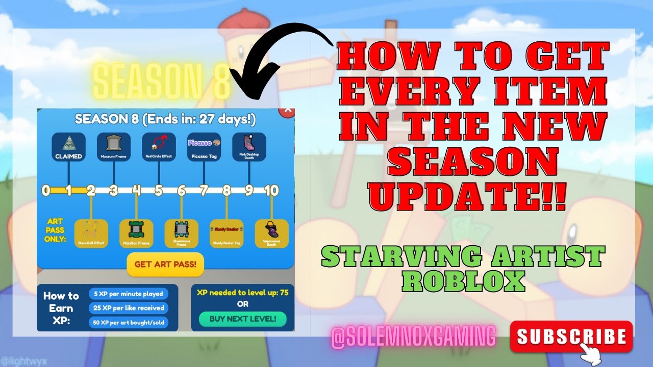 🔥 [FULL GUIDE] Roblox Starving Artists: How To Get Every Item In Season ...