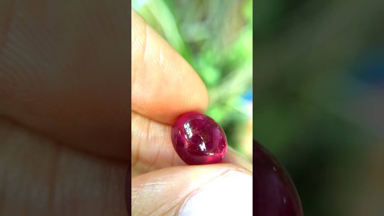6.67ct Good Quality Natural Cabochon Red Ruby Madagascar - YouTube