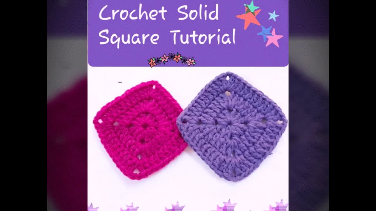 CROCHET: How to crochet a Solid square| Very Easy crochet solid square ...
