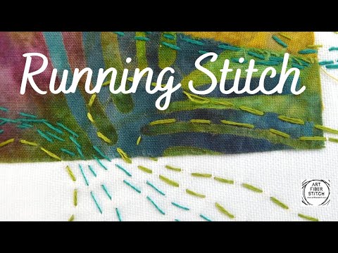 Straight or running stitch. Learn how and where to use it in embroidery ...