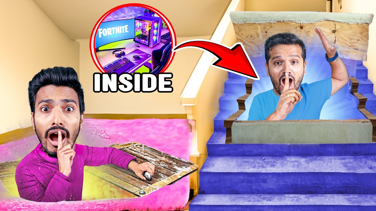 We Built 4 SECRET Rooms In ONE COLOR *You'd Never Find * - YouTube