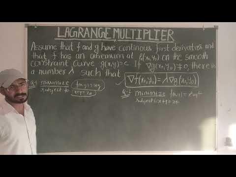 Lagrange Multiplier Method for Optimization of Functions of Two Variables | Maximize |Minimize ...