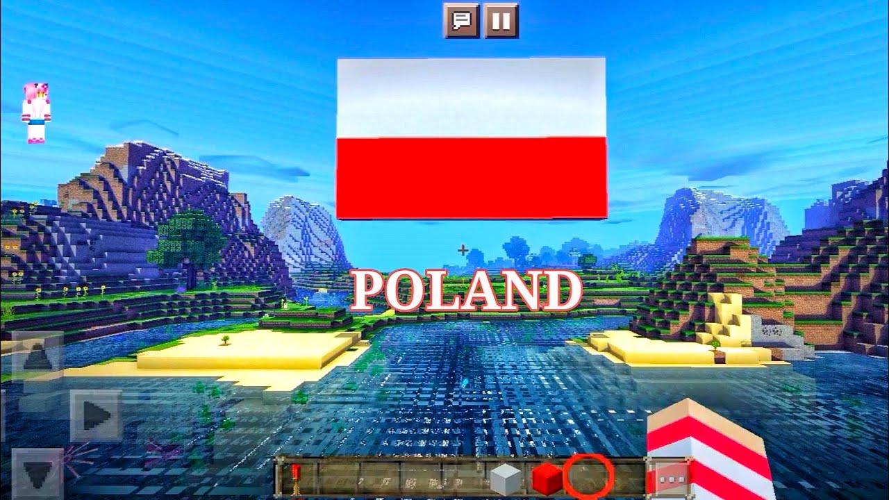 Build the Poland flag in Minecraft. #35 || build the world flag [MrMai ...