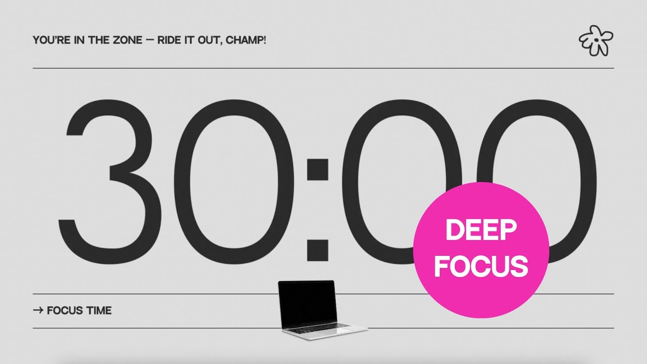 3-Hour Pomodoro Countdown Timer | 30-Min Deep Focus & 5-Min Breaks ...
