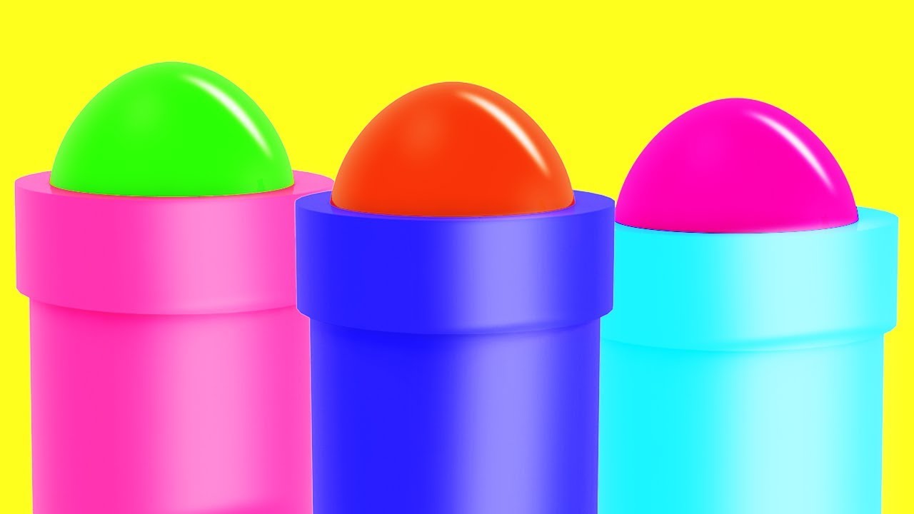 Learn Colors with Surprise Eggs Jumping into 3D Balls Pool - Baby Bob ...