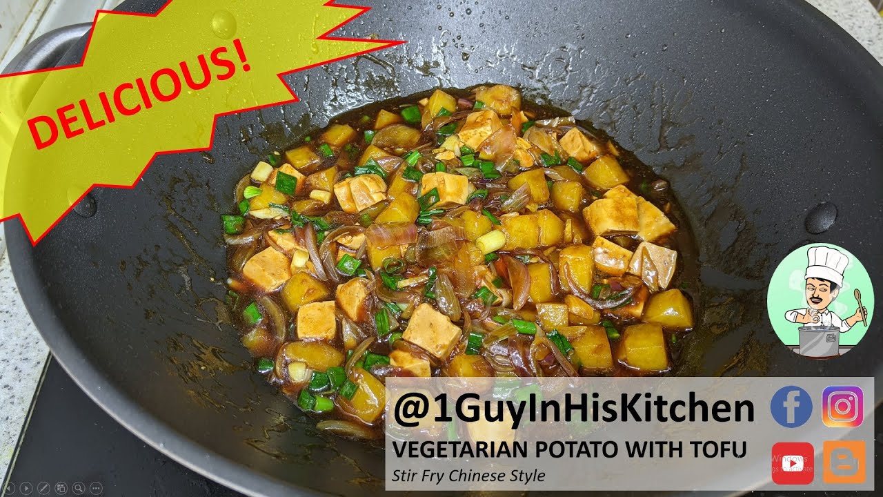 Vegetarian Stir Fried Potato with Tofu Chinese Style - YouTube