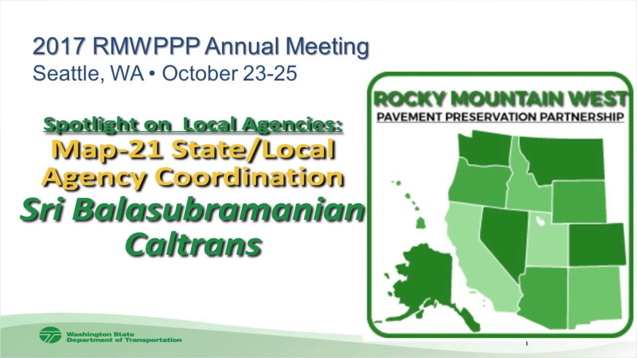 MAP-21 State Local Agency Coordination - Sri Balasubramanian - YouTube