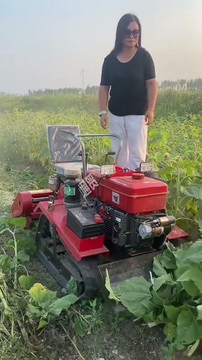 Straw crushing Micro-tiller Straw returning to the field crusher weeding machine - YouTube