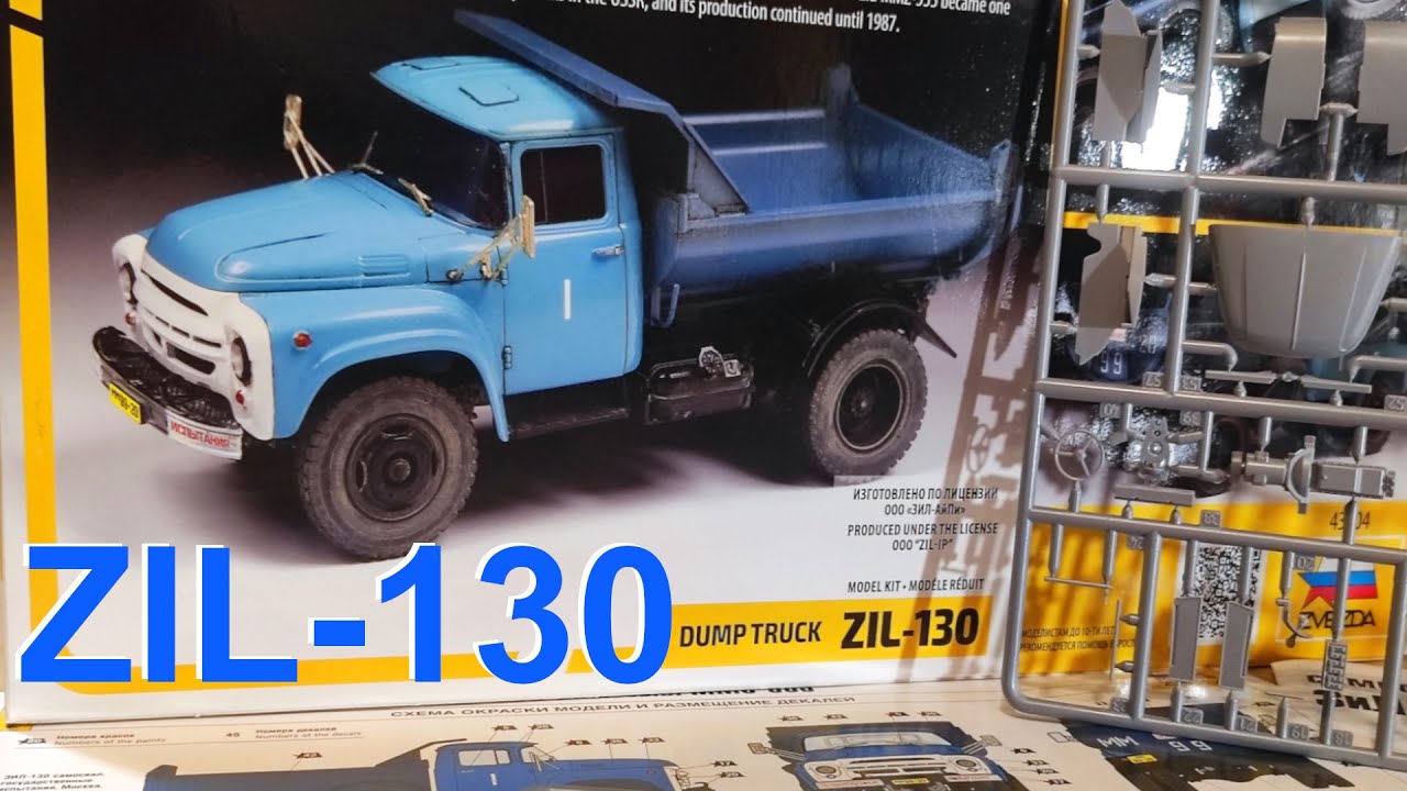 ZIL-130 Dump Truck von Zvezda 1:43 Bausatzbesprechung 43004 Unboxing ...