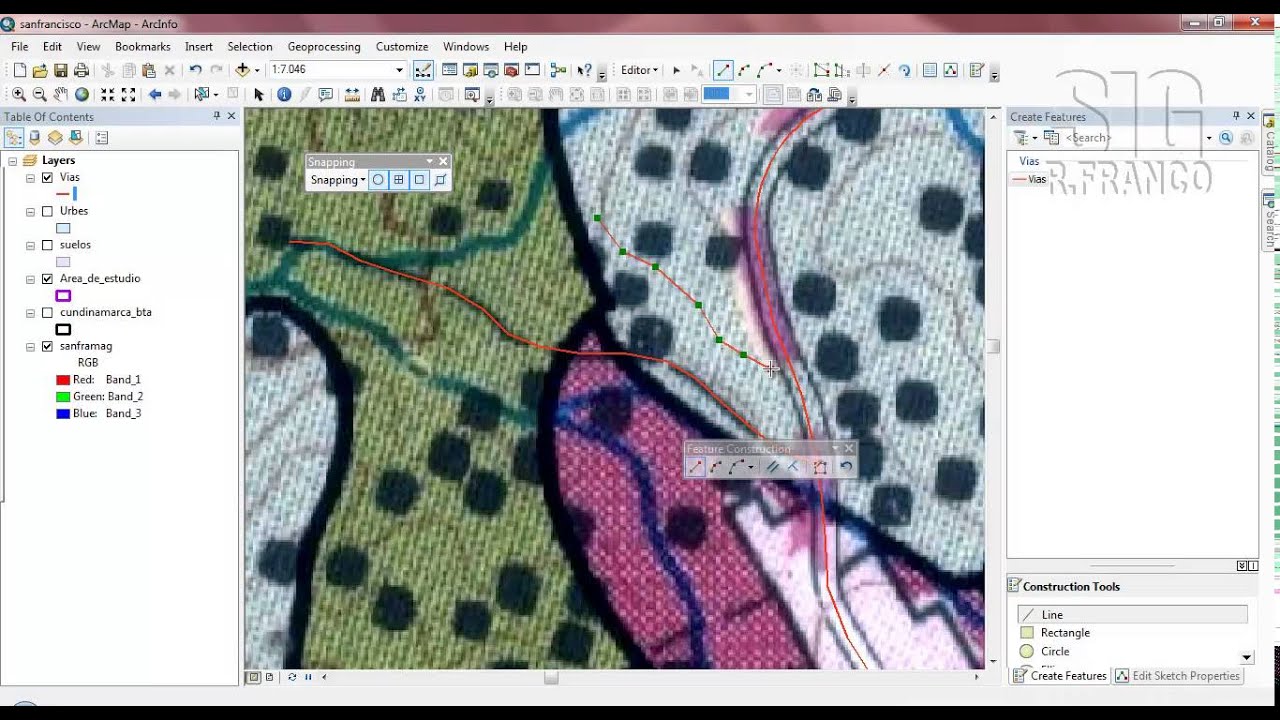 Tutorial ARCGIS Cap. 7-12 Edición: Snapping - YouTube