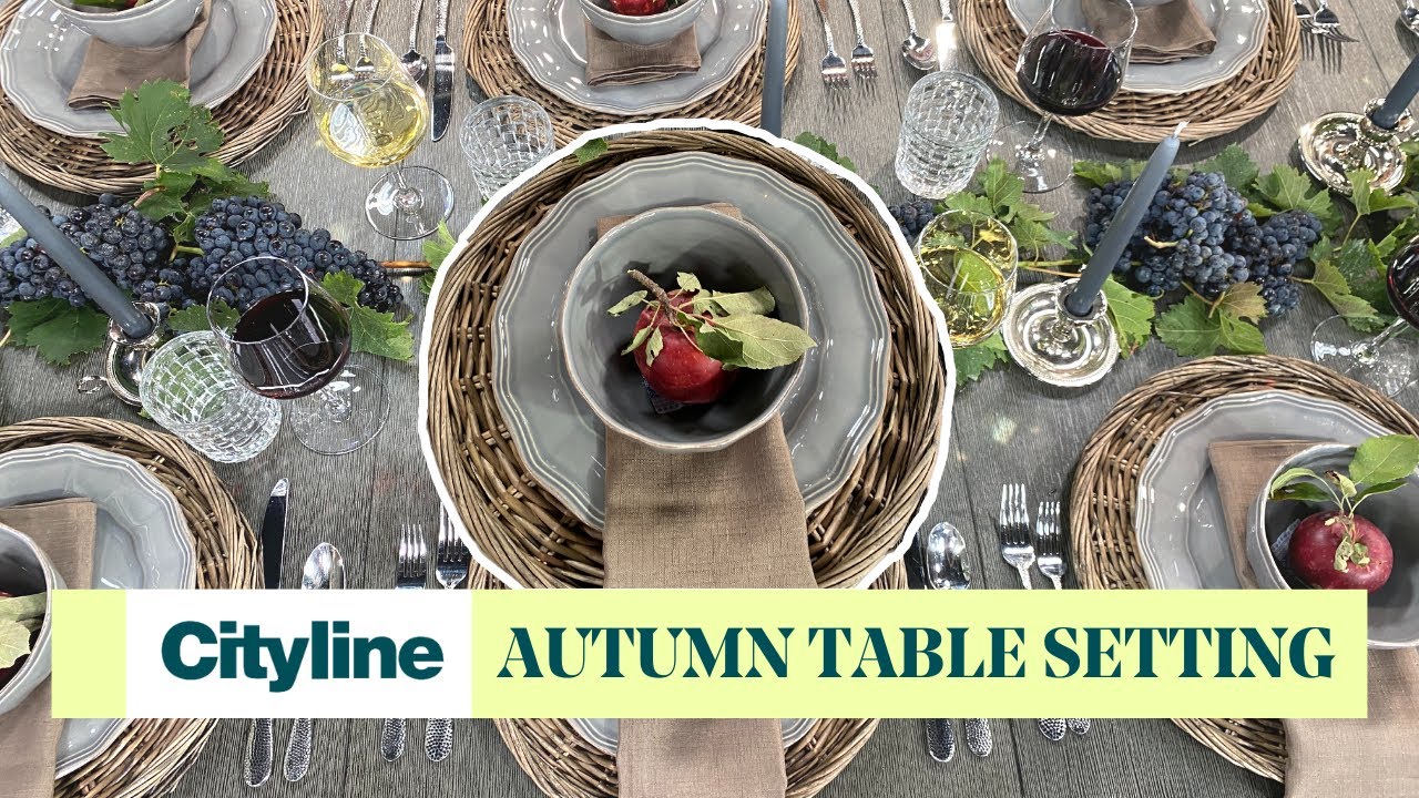 How to create an autumn-esque table setting with little effort - YouTube