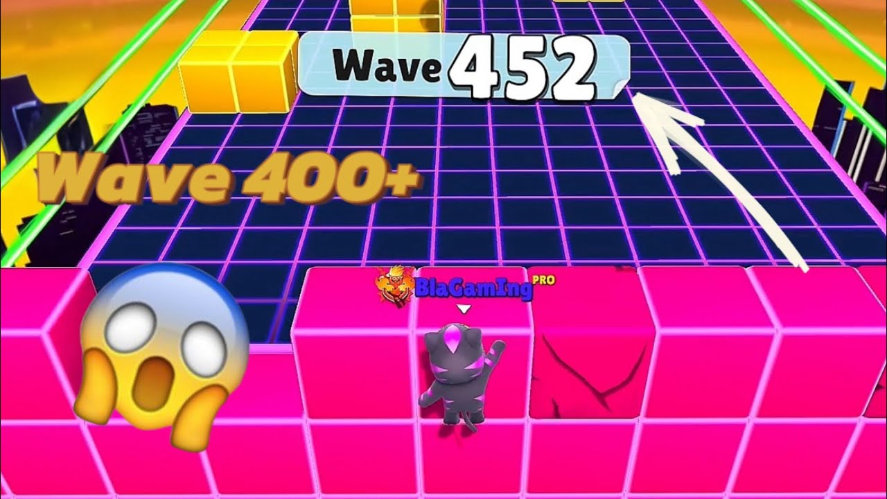 Stumble Guys Block Dash Endless Wave 400+ with @see1014 🔥🥶 (But the end ...