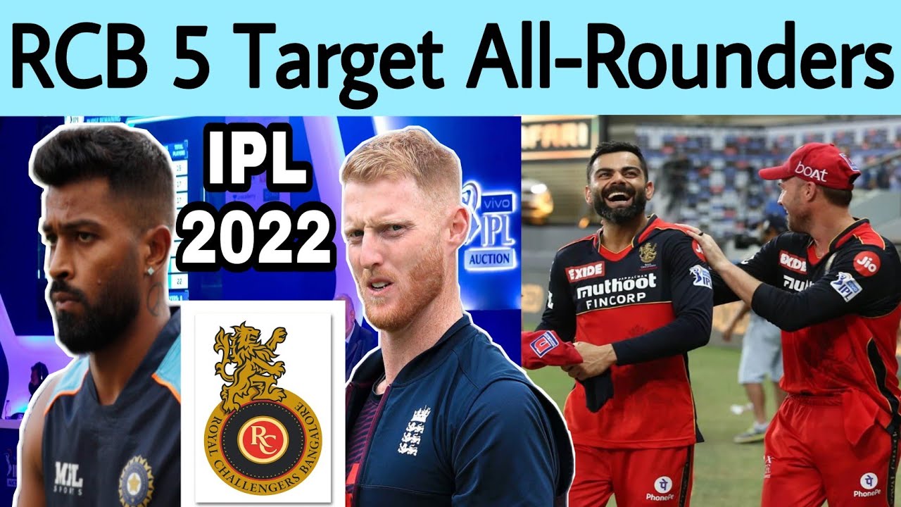RCB 5 New All-Rounders in IPL 2022 | RCB Squad IPL 2022 | Virat Kohli ...