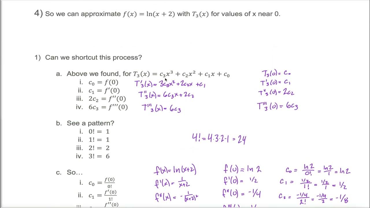 6.3: Taylor Polynomials - using formulas - YouTube