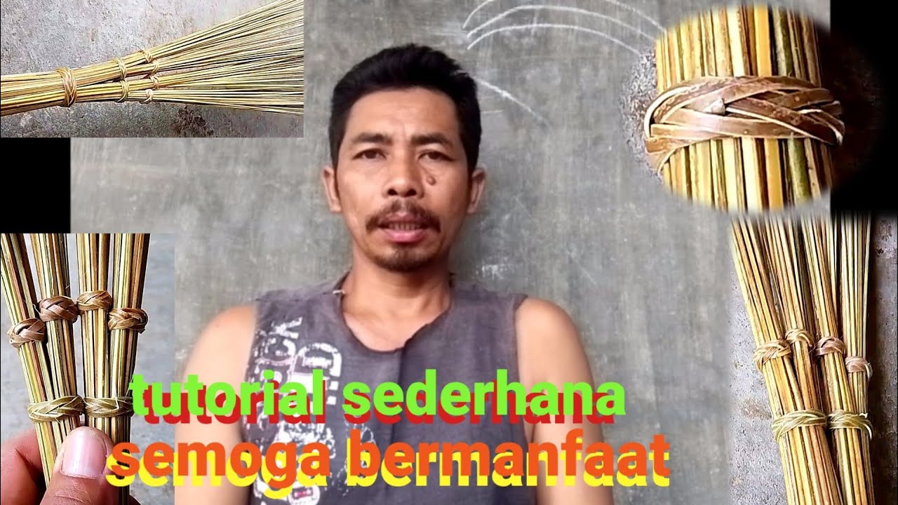 cara membuat tali sapu lidi // sederhana tapi sangat kuat - YouTube