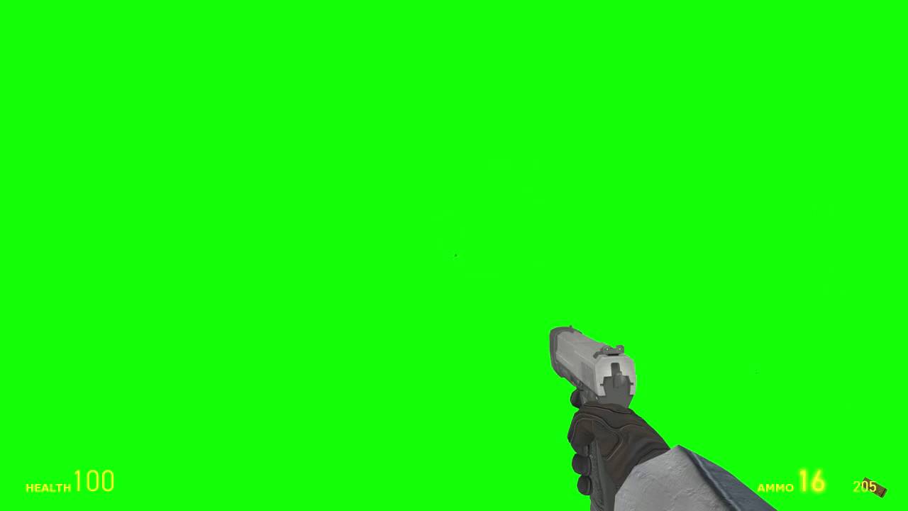 Half Life 2 Pistol Green screen - YouTube