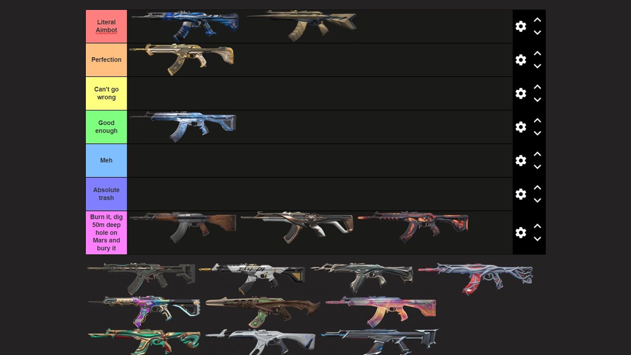 Ranking ALL the Vandal skins from Valorant (Tierlist) - YouTube