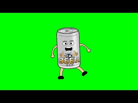 Animated Dancing Beer Can Man ~ Green Screen - YouTube