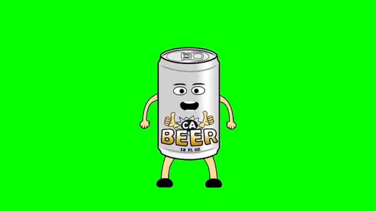 Animated Dancing Beer Can Man ~ Green Screen - YouTube