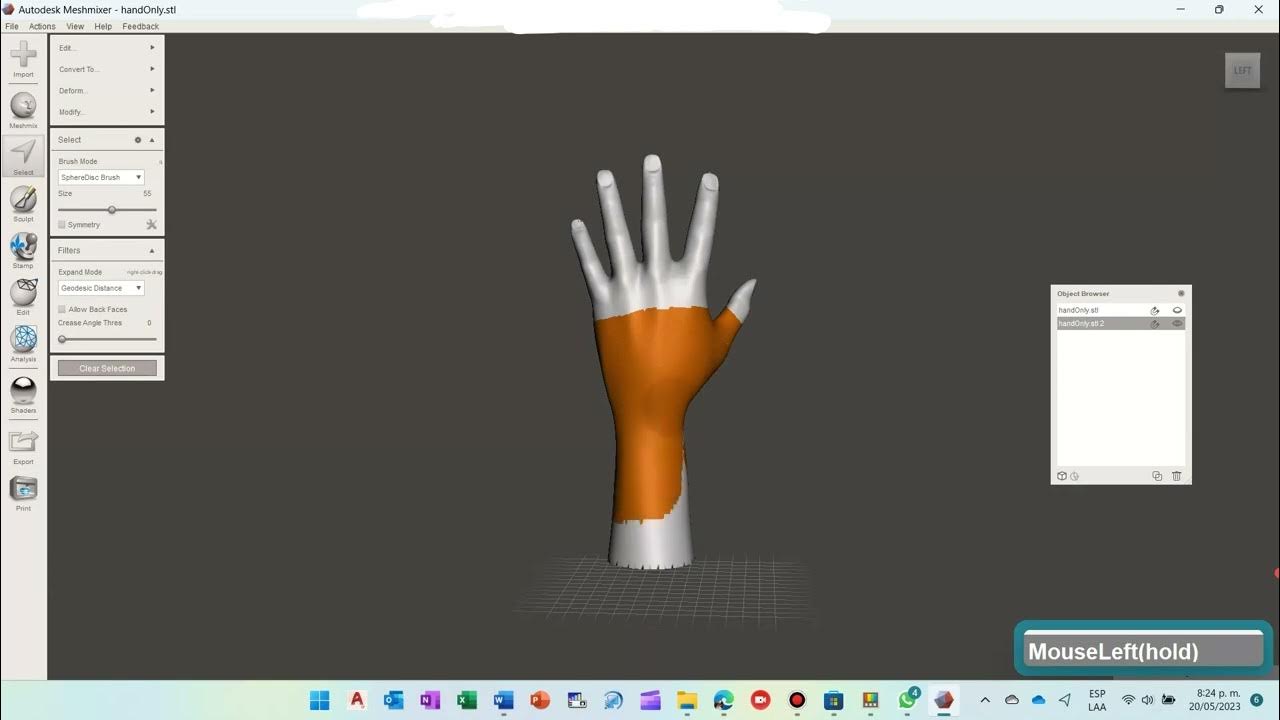 Tutorial Meshmixer creación de férulas - YouTube