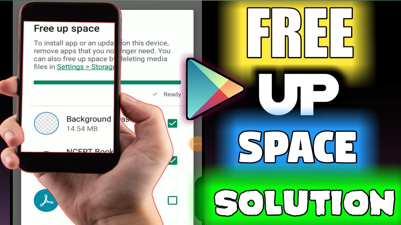How to fix google play store free up space problem | play store se app ...